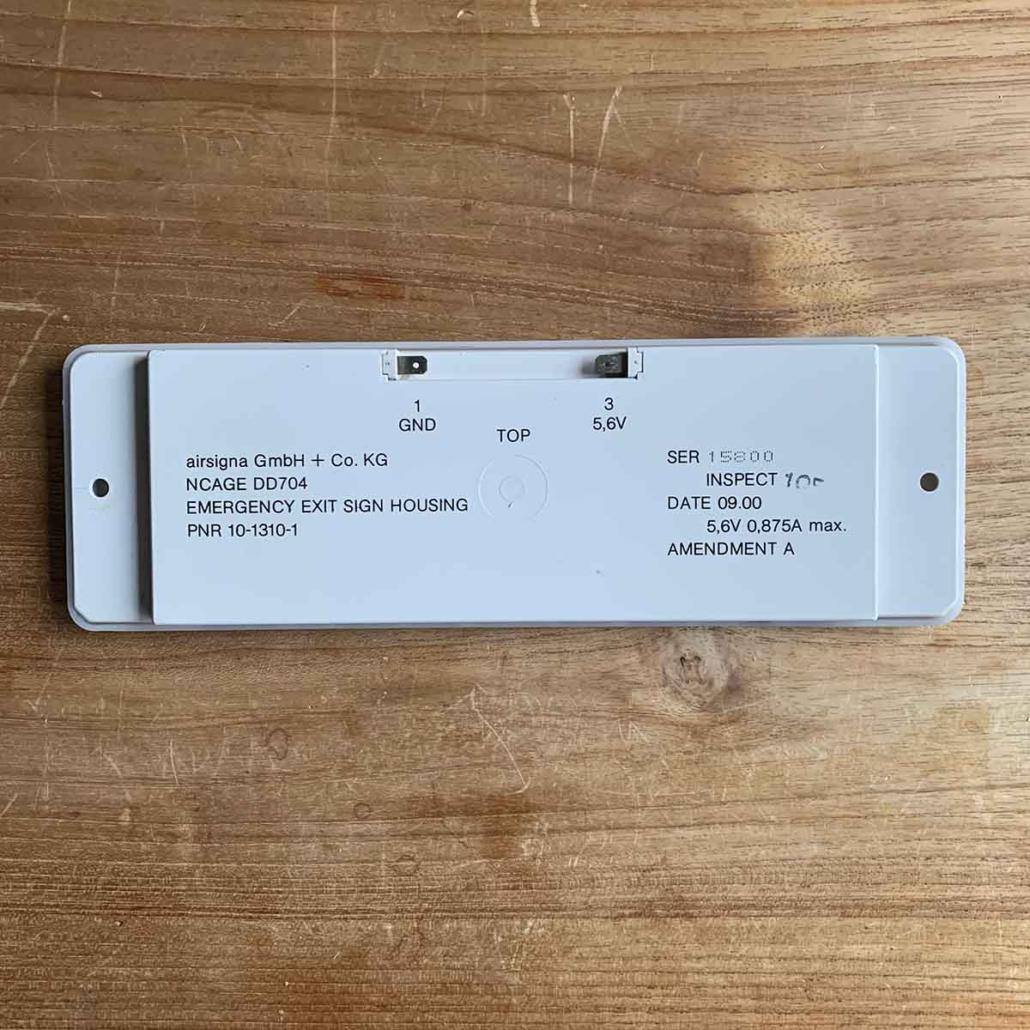 Airbus A320 exit marking sign - Aviation Gadgets