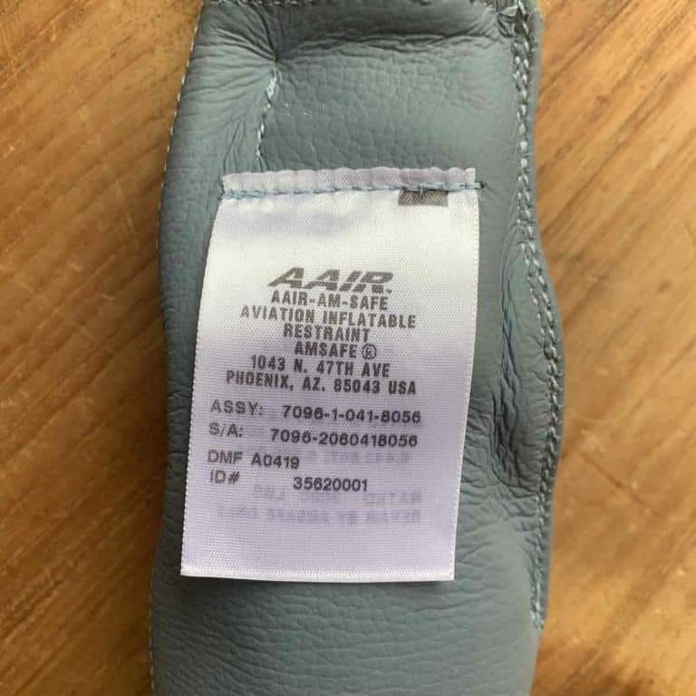 AmSafe aircraft airbag seatbelt - Aviation Gadgets