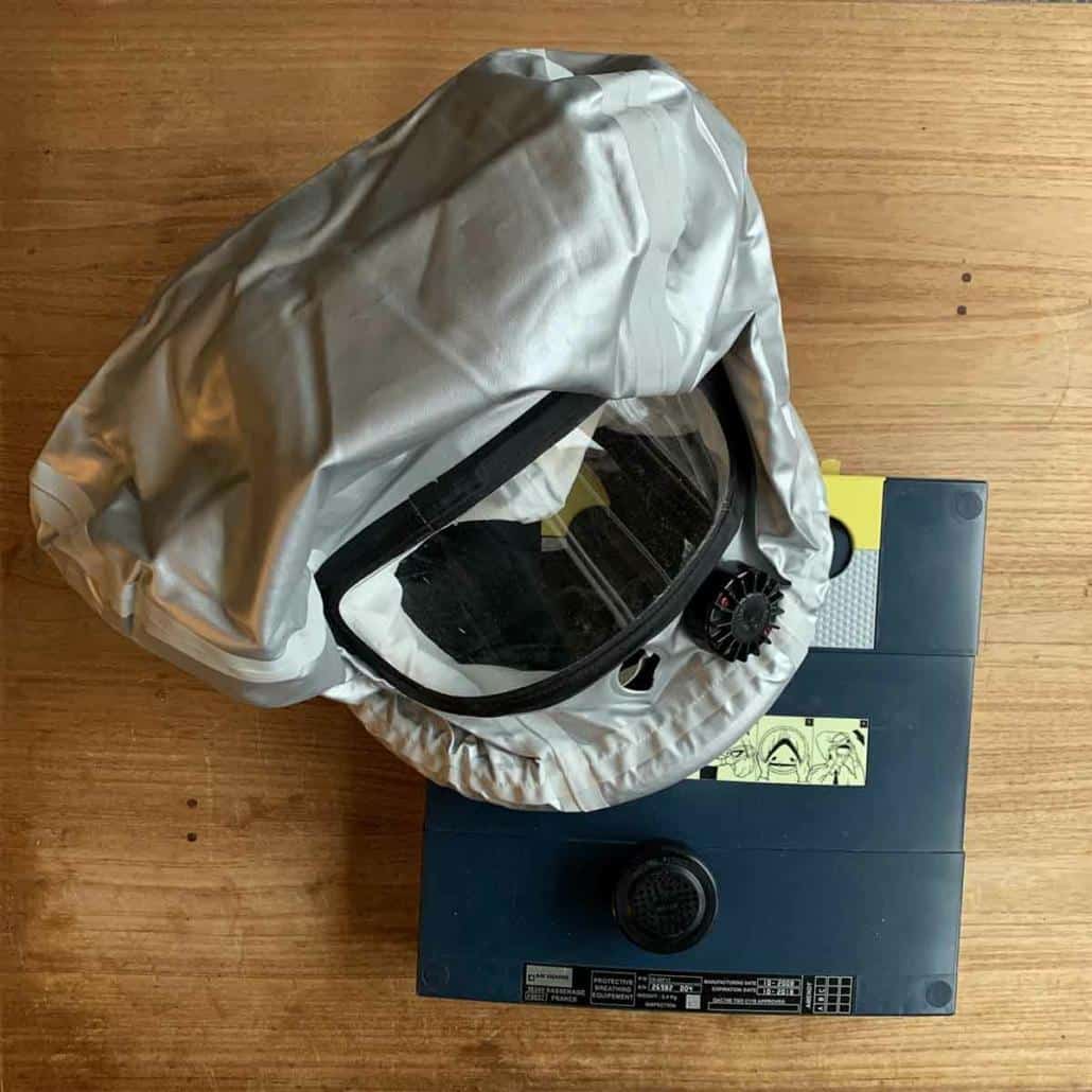 Smoke hood - protective breathing equipment - Aviation Gadgets
