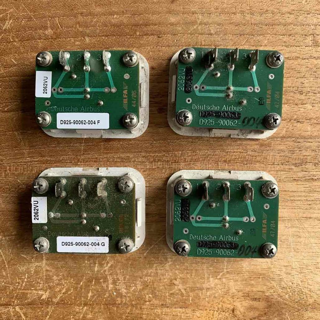Airbus light switch panel 2062VU (set of 4) - Aviation Gadgets