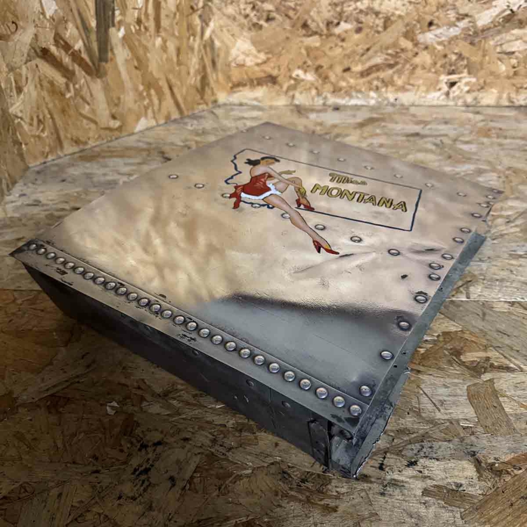 Douglas C-47B Dakota 44-76787 polished skin panel with Miss Montana ...