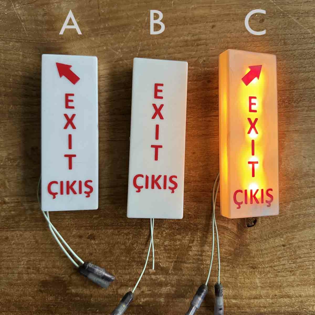 Corendon Airlines Boeing 737 LZ-DCL exit marking sign - Aviation Gadgets