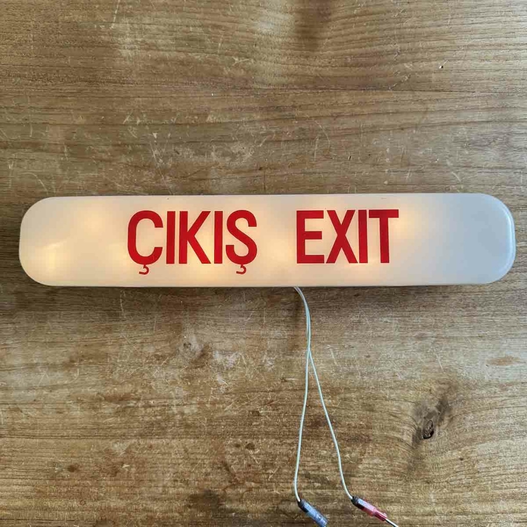 Corendon Airlines Boeing 737 LZ-DCL overdoor exit sign - Aviation Gadgets