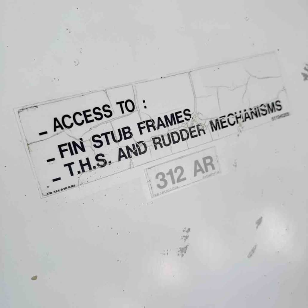 Plus Ultra Airbus A340 EC-MQM access panel - Aviation Gadgets