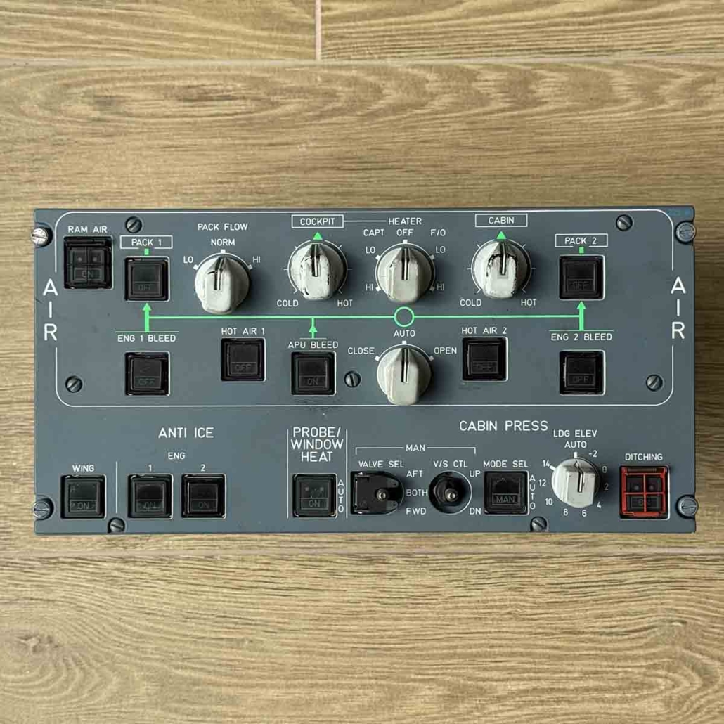 Airbus A330 air and cabin pressure control panel 225VU - Aviation Gadgets